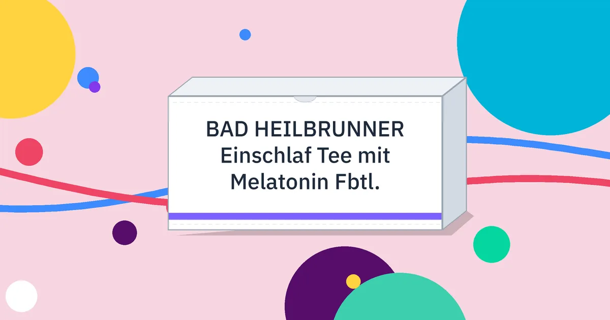 Symbolbild: Packung mit der Aufschrift BAD HEILBRUNNER Einschlaf Tee mit Melatonin Fbtl. (PZN 17955163) – Verfügbarkeit und Bezug in Apotheken in Frankfurt am Main