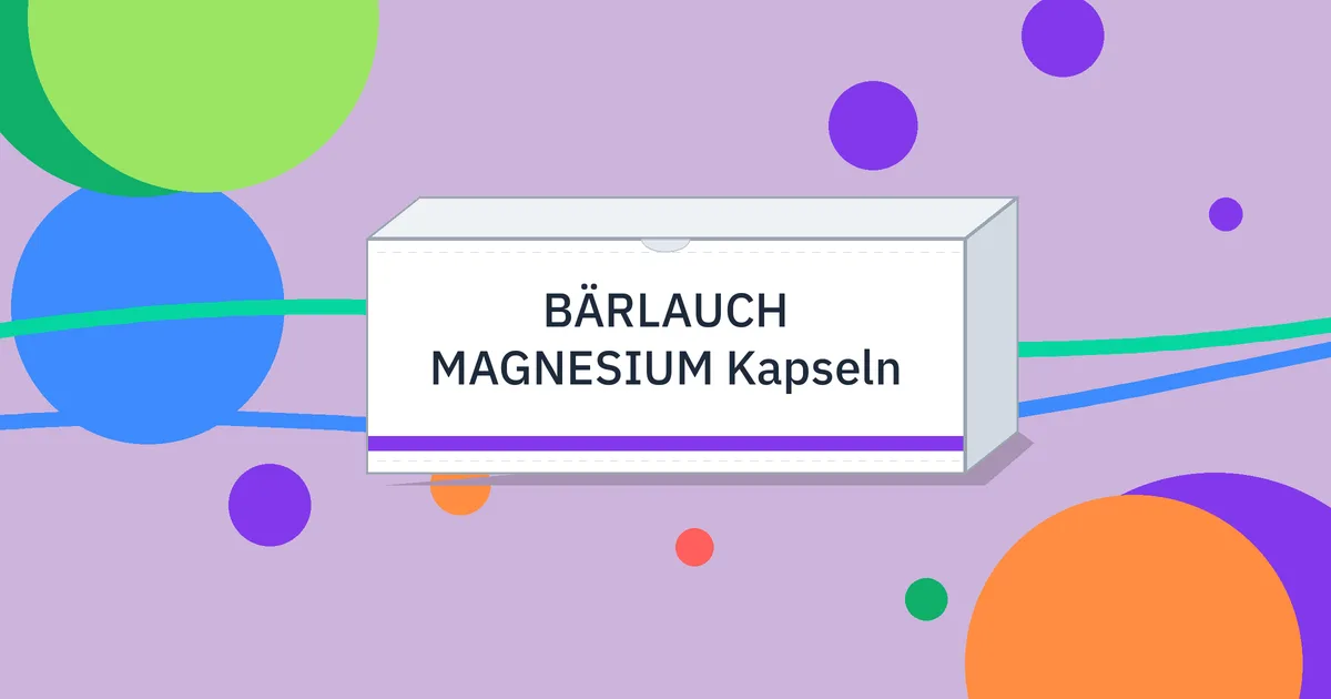 Symbolbild: Packung mit der Aufschrift BÄRLAUCH MAGNESIUM Kapseln (PZN 04926125) – Verfügbarkeit und Bezug in Apotheken in Frankfurt am Main