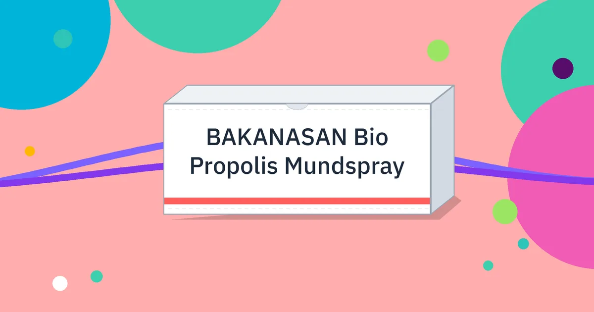 Symbolbild: Packung mit der Aufschrift BAKANASAN Bio Propolis Mundspray (PZN 18159296) – Verfügbarkeit und Bezug in Apotheken in Frankfurt am Main