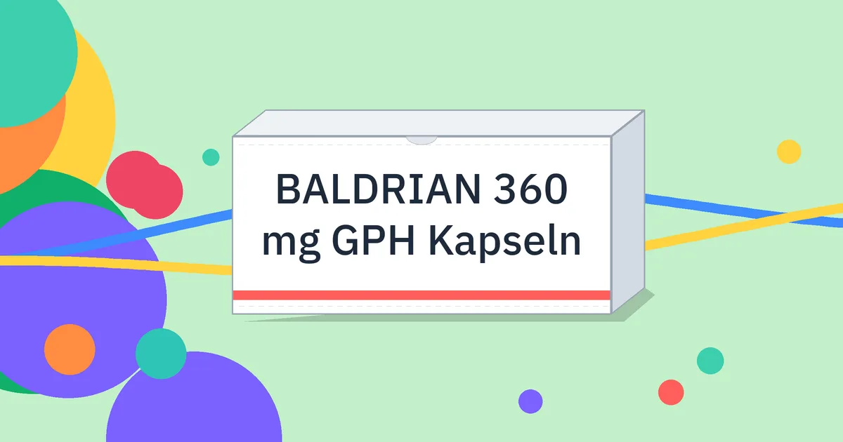 Symbolbild: Packung mit der Aufschrift BALDRIAN 360 mg GPH Kapseln (PZN 09748964) – Verfügbarkeit und Bezug in Apotheken in Frankfurt am Main