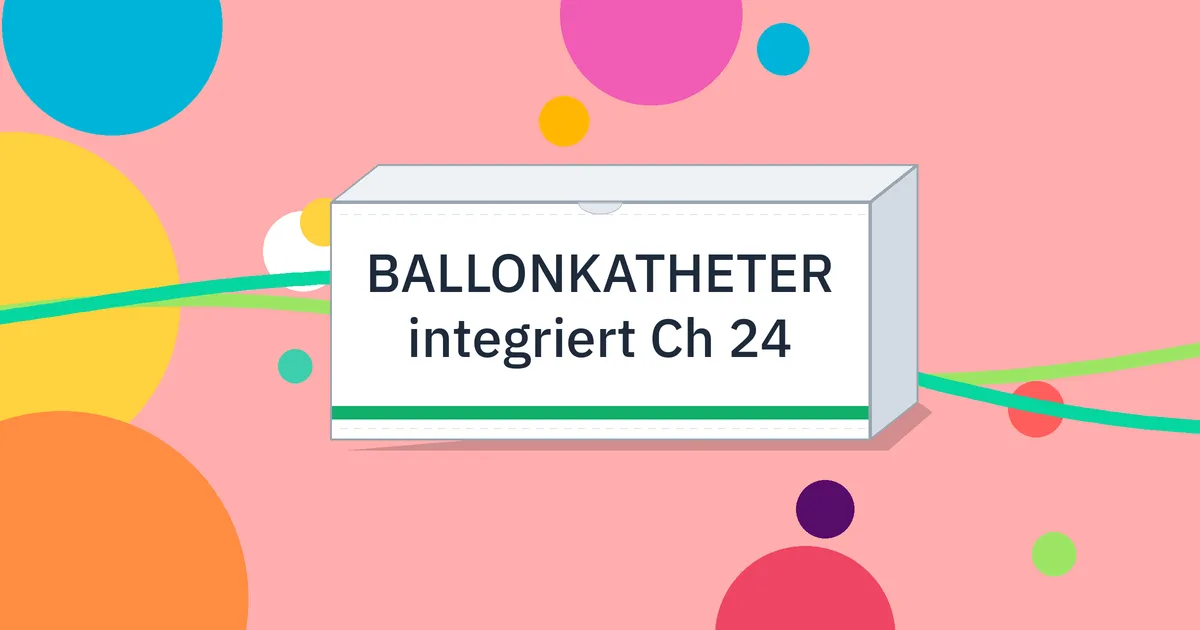 Symbolbild: Packung mit der Aufschrift BALLONKATHETER integriert Ch 24 (PZN 00019034) – Verfügbarkeit und Bezug in Apotheken in Frankfurt am Main
