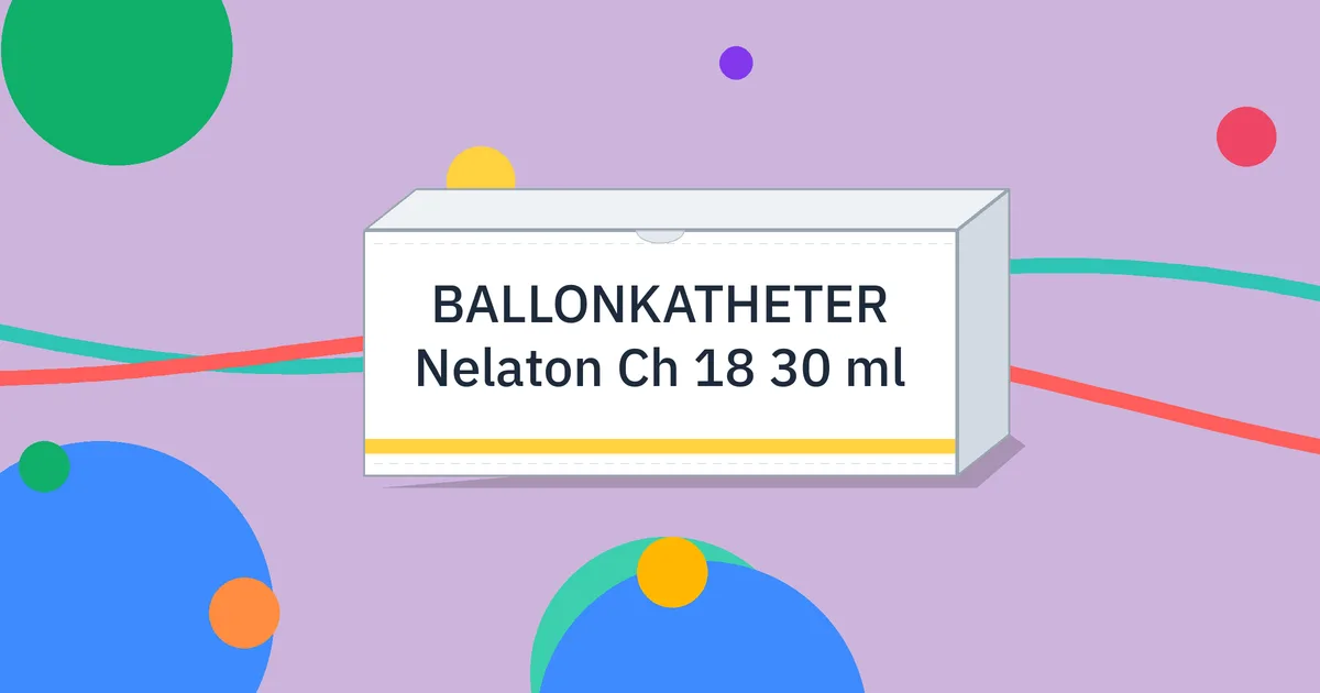 Symbolbild: Packung mit der Aufschrift BALLONKATHETER Nelaton Ch 18 30 ml (PZN 00181958) – Verfügbarkeit und Bezug in Apotheken in Frankfurt am Main