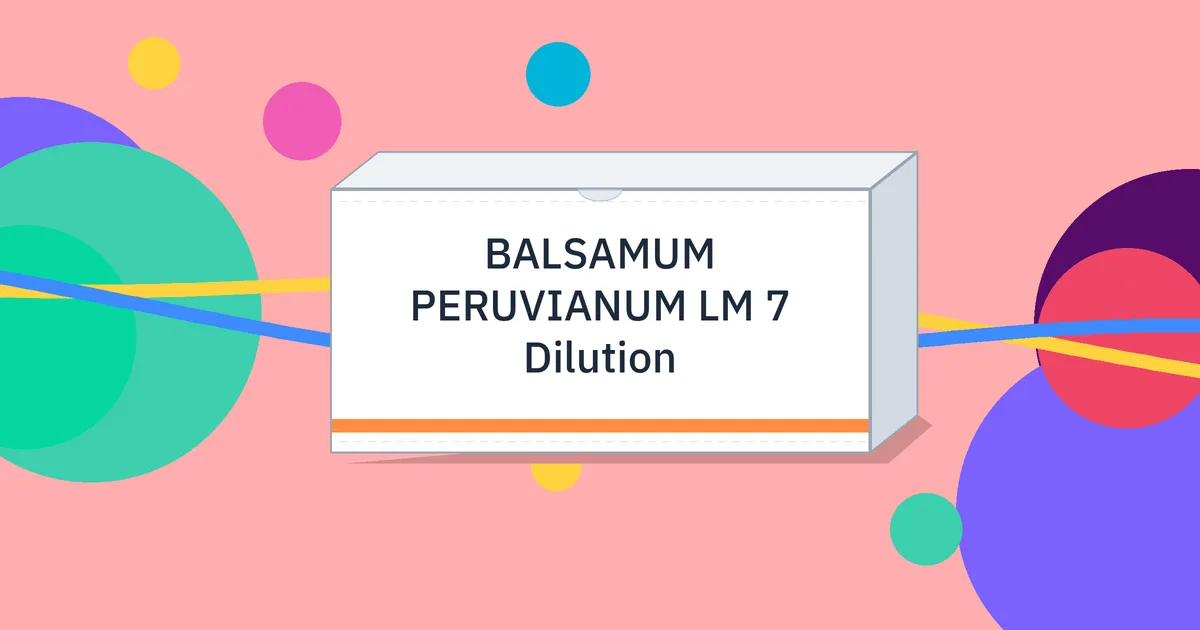 Symbolbild: Packung mit der Aufschrift BALSAMUM PERUVIANUM LM 7 Dilution (PZN 12787152) – Verfügbarkeit und Bezug in Apotheken in Frankfurt am Main
