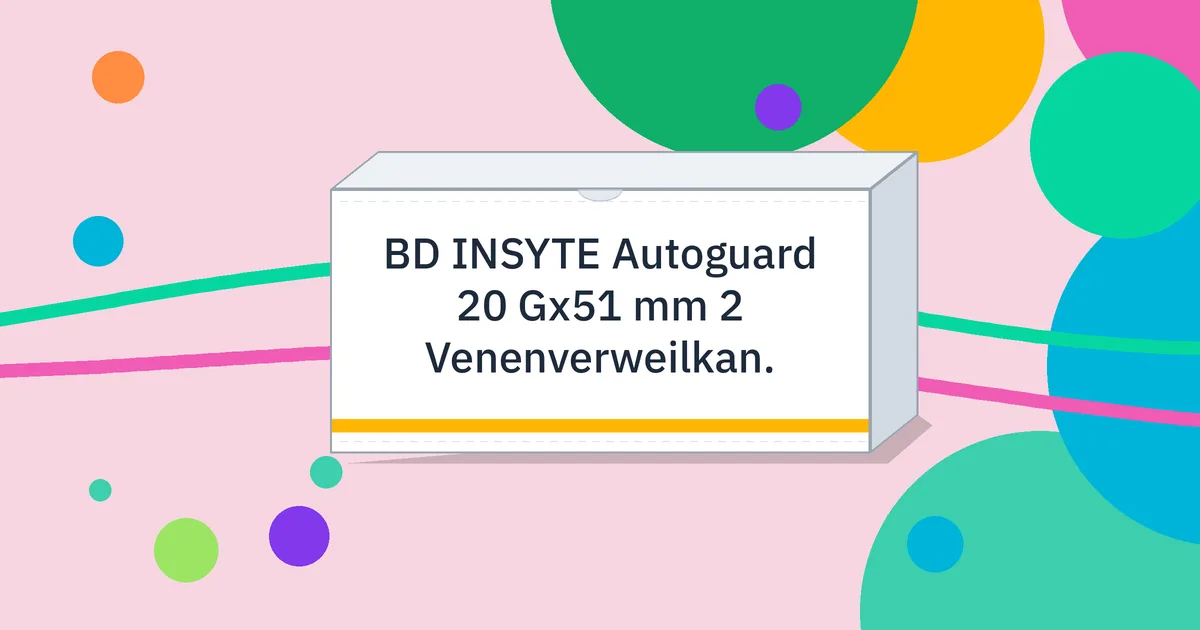 Symbolbild: Packung mit der Aufschrift BD INSYTE Autoguard 20 Gx51 mm 2 Venenverweilkan. (PZN 07546765) – Verfügbarkeit und Bezug in Apotheken in Frankfurt am Main