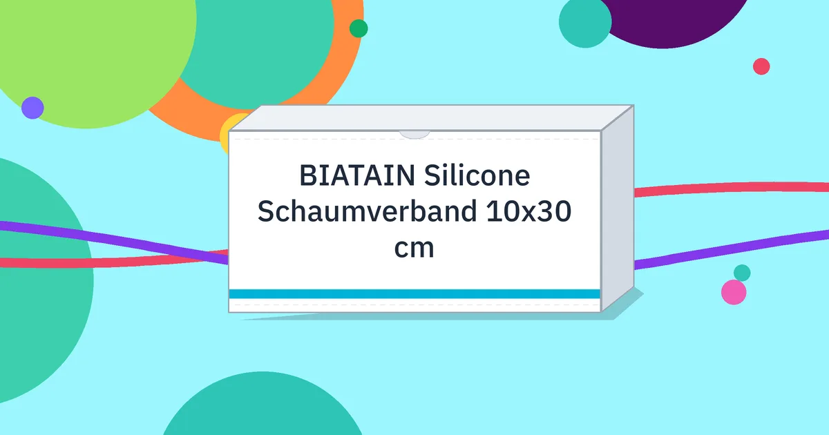 Symbolbild: Packung mit der Aufschrift BIATAIN Silicone Schaumverband 10x30 cm (PZN 11486017) – Verfügbarkeit und Bezug in Apotheken in Frankfurt am Main