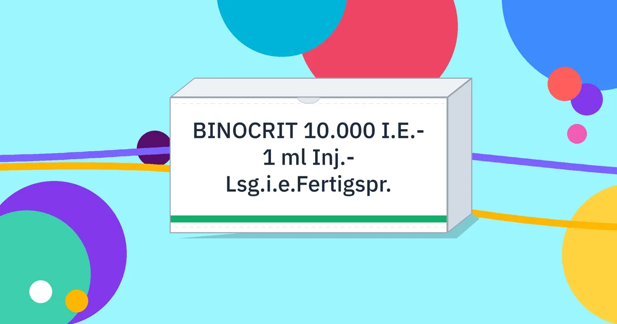 Symbolbild: Packung mit der Aufschrift BINOCRIT 10.000 I.E.-1 ml Inj.-Lsg.i.e.Fertigspr. (PZN 17294709) – Verfügbarkeit und Bezug in Apotheken in Frankfurt am Main