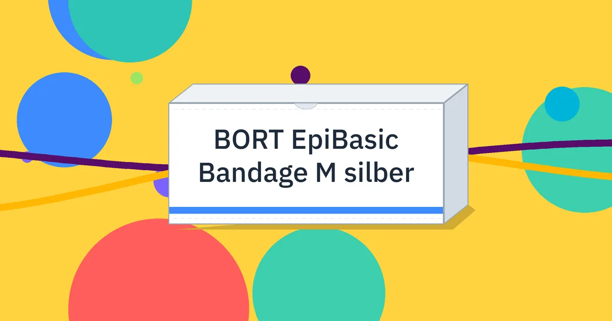 Symbolbild: Packung mit der Aufschrift BORT EpiBasic Bandage M silber (PZN 07673423) – Verfügbarkeit und Bezug in Apotheken in Frankfurt am Main