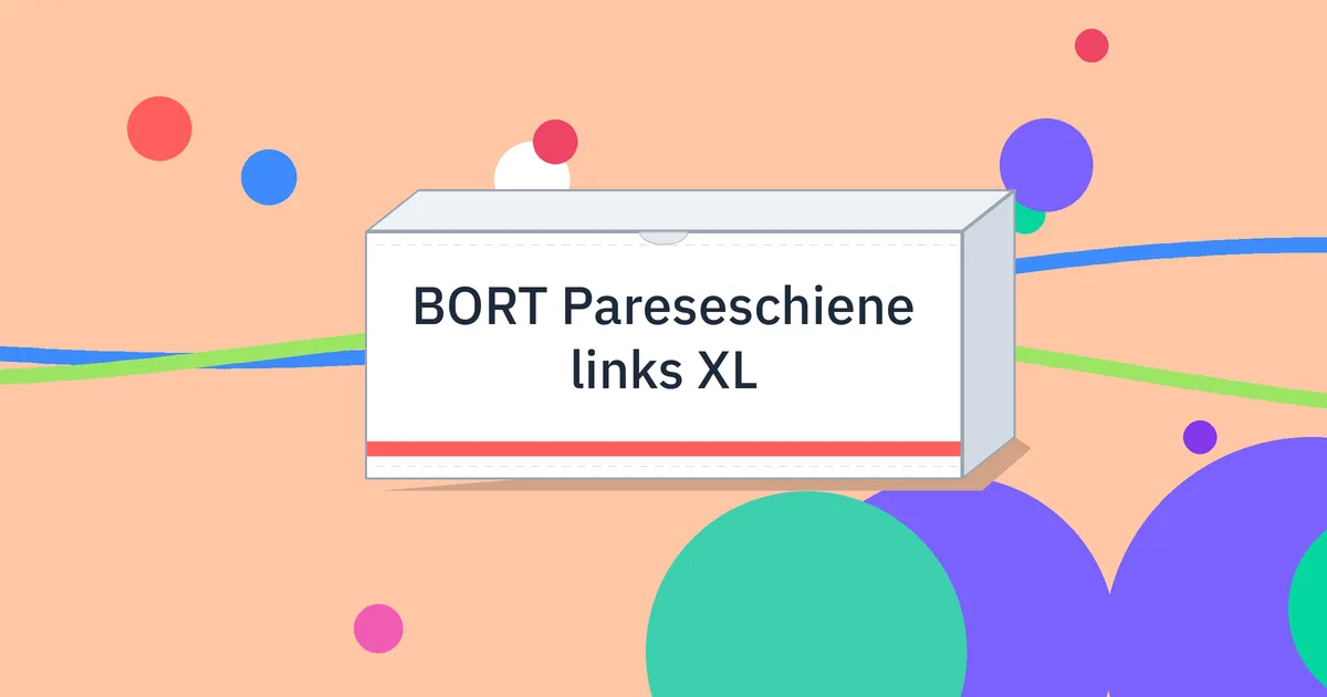 Symbolbild: Packung mit der Aufschrift BORT Pareseschiene links XL (PZN 06156766) – Verfügbarkeit und Bezug in Apotheken in Frankfurt am Main