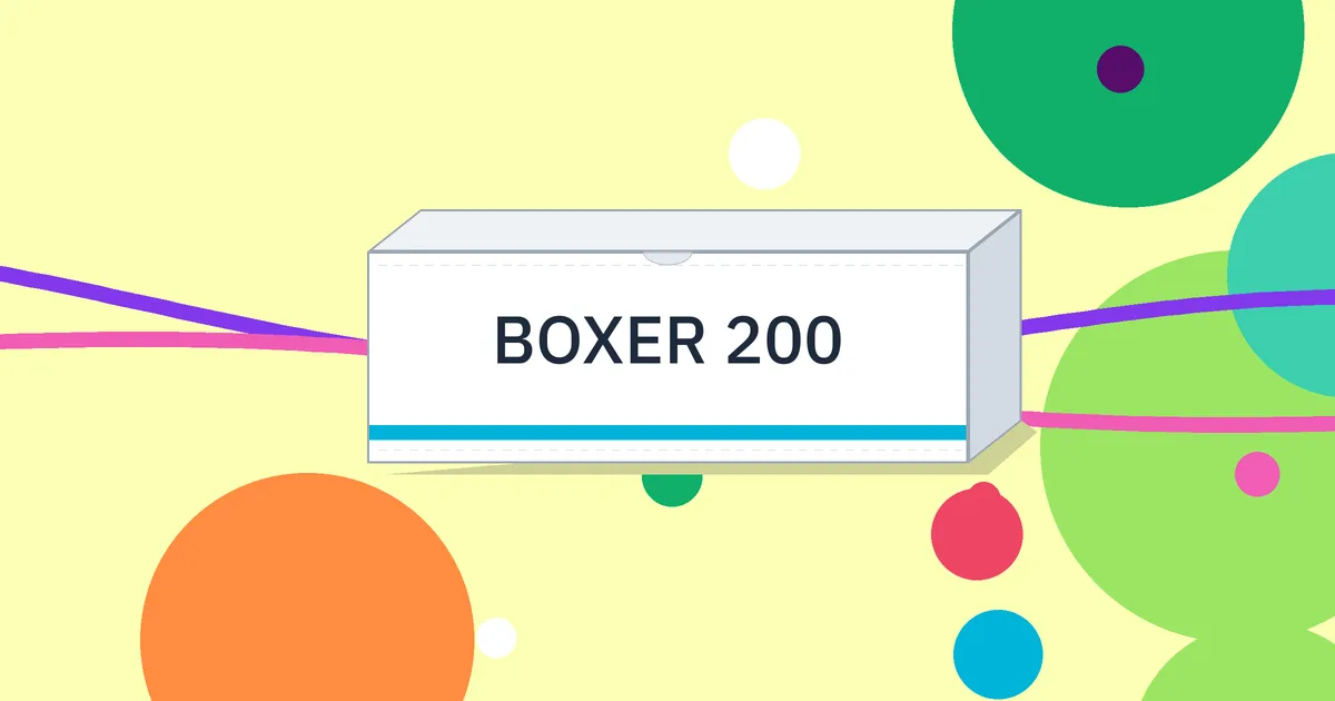 Symbolbild: Packung mit der Aufschrift BOXER 200 (PZN 08757292) – Verfügbarkeit und Bezug in Apotheken in Frankfurt am Main