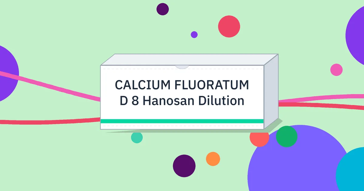 Symbolbild: Packung mit der Aufschrift CALCIUM FLUORATUM D 8 Hanosan Dilution (PZN 07431157) – Verfügbarkeit und Bezug in Apotheken in Frankfurt am Main