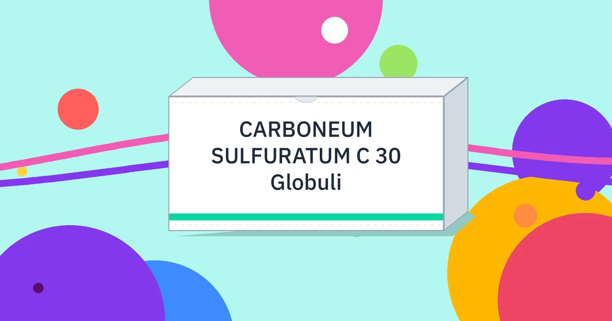 Symbolbild: Packung mit der Aufschrift CARBONEUM SULFURATUM C 30 Globuli (PZN 07163461) – Verfügbarkeit und Bezug in Apotheken in Frankfurt am Main