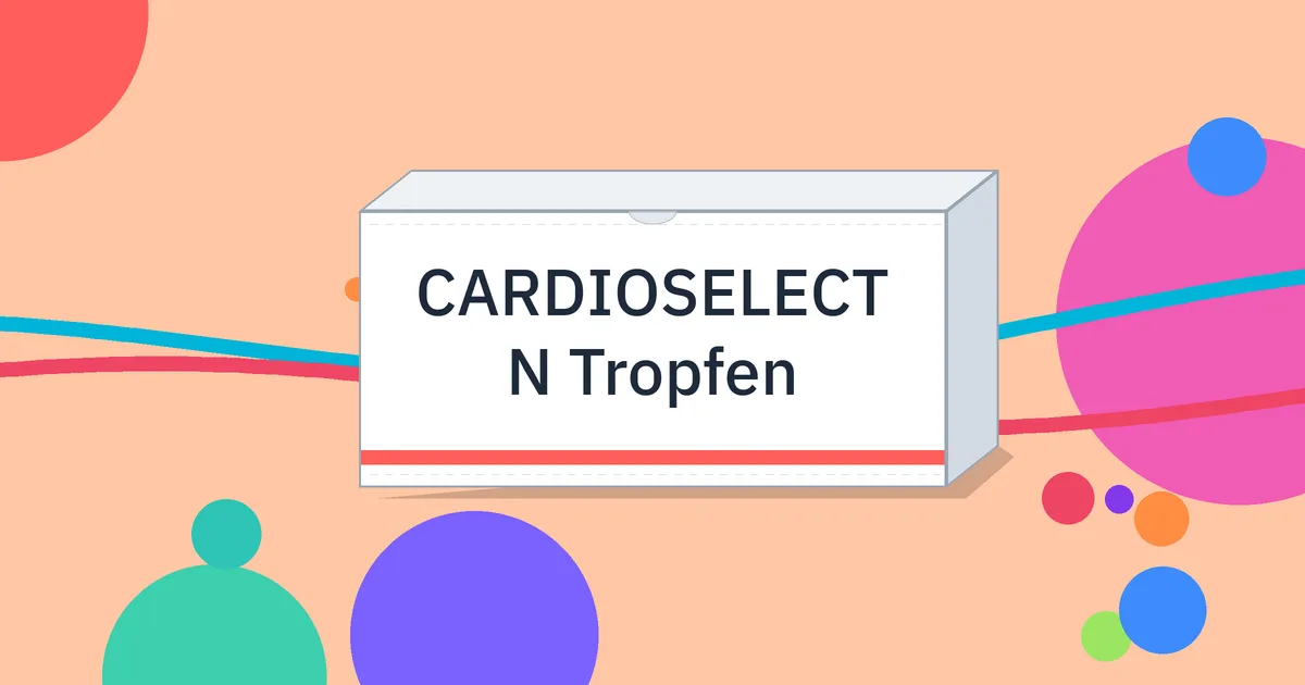 Symbolbild: Packung mit der Aufschrift CARDIOSELECT N Tropfen (PZN 00480023) – Verfügbarkeit und Bezug in Apotheken in Frankfurt am Main