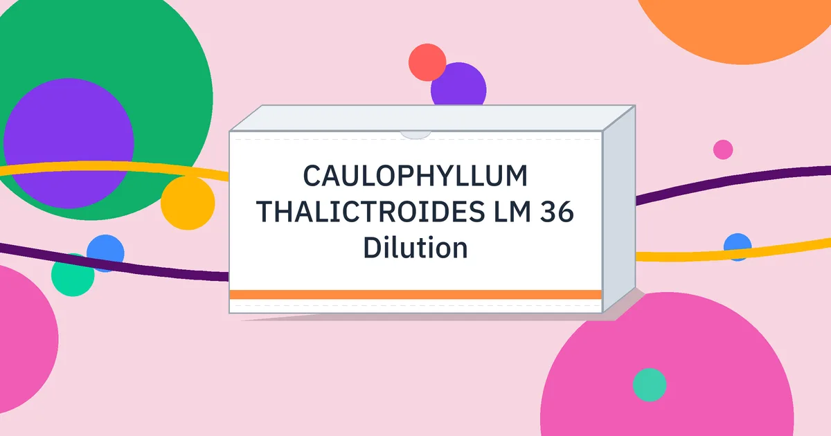 Symbolbild: Packung mit der Aufschrift CAULOPHYLLUM THALICTROIDES LM 36 Dilution (PZN 13434987) – Verfügbarkeit und Bezug in Apotheken in Frankfurt am Main