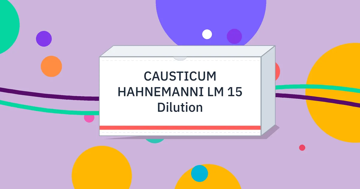 Symbolbild: Packung mit der Aufschrift CAUSTICUM HAHNEMANNI LM 15 Dilution (PZN 12811672) – Verfügbarkeit und Bezug in Apotheken in Frankfurt am Main