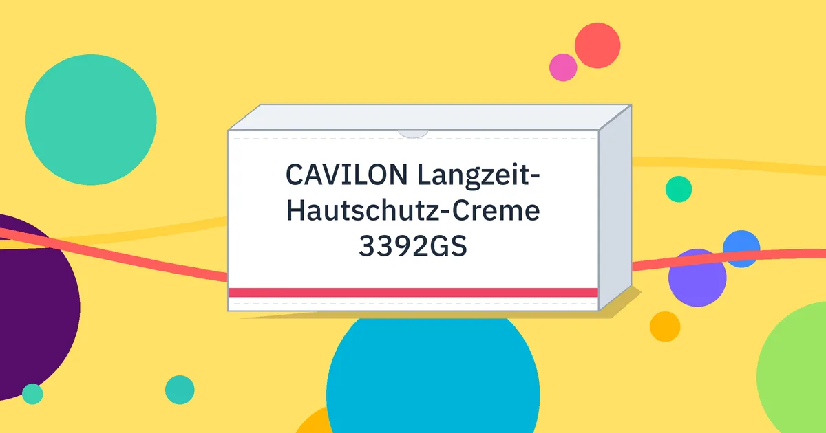 Symbolbild: Packung mit der Aufschrift CAVILON Langzeit-Hautschutz-Creme 3392GS (PZN 12730577) – Verfügbarkeit und Bezug in Apotheken in Frankfurt am Main