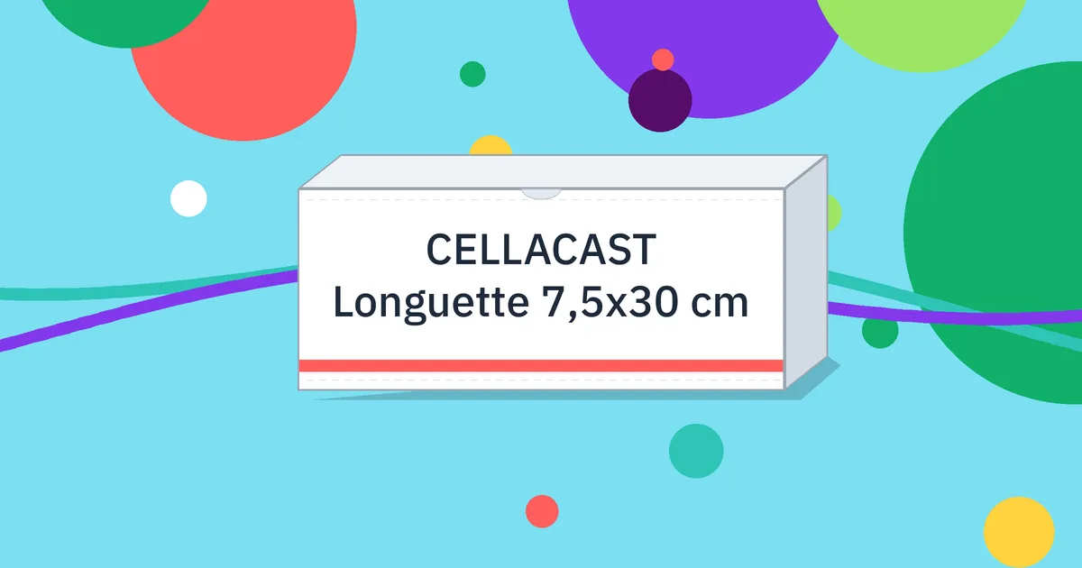 Symbolbild: Packung mit der Aufschrift CELLACAST Longuette 7,5x30 cm (PZN 14054904) – Verfügbarkeit und Bezug in Apotheken in Frankfurt am Main