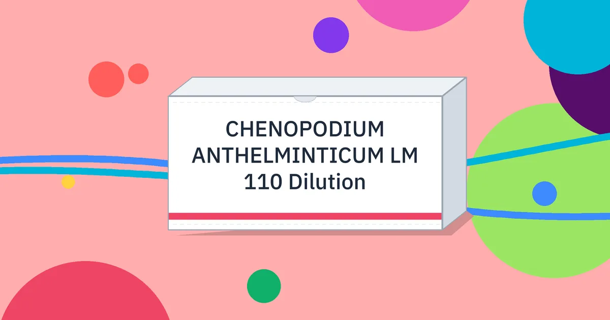 Symbolbild: Packung mit der Aufschrift CHENOPODIUM ANTHELMINTICUM LM 110 Dilution (PZN 13441125) – Verfügbarkeit und Bezug in Apotheken in Frankfurt am Main