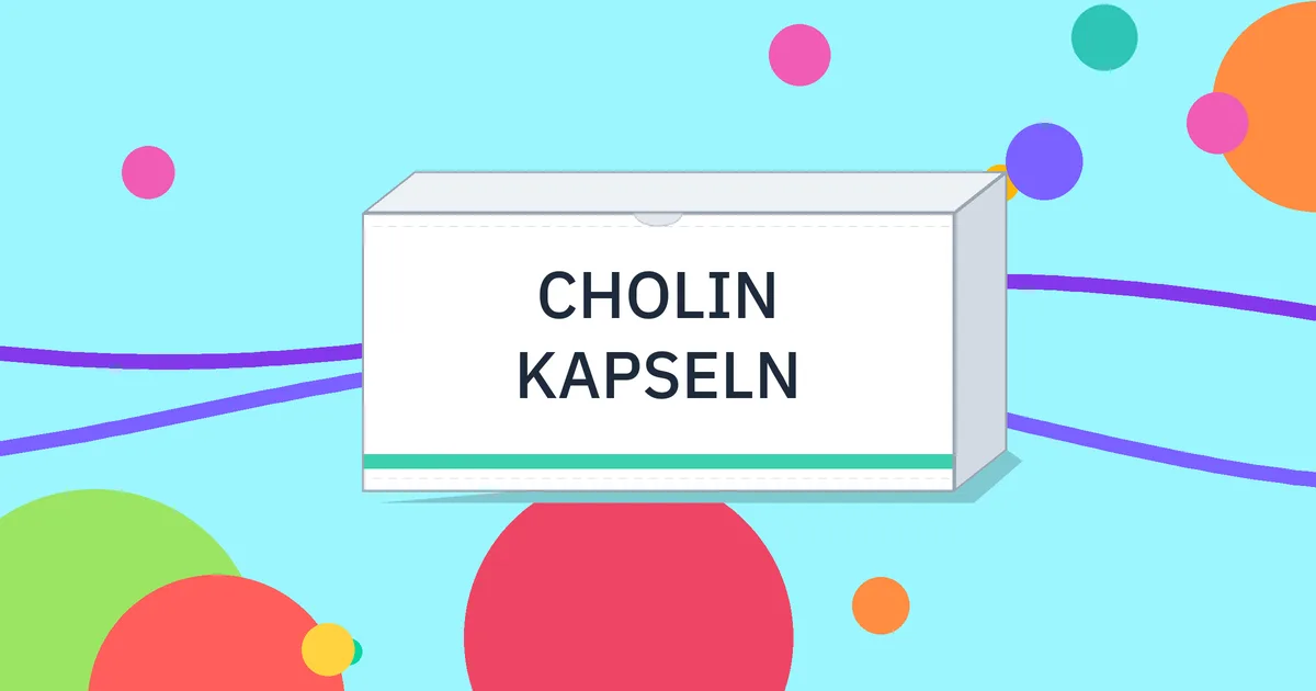 Symbolbild: Packung mit der Aufschrift CHOLIN KAPSELN (PZN 16759833) – Verfügbarkeit und Bezug in Apotheken in Frankfurt am Main