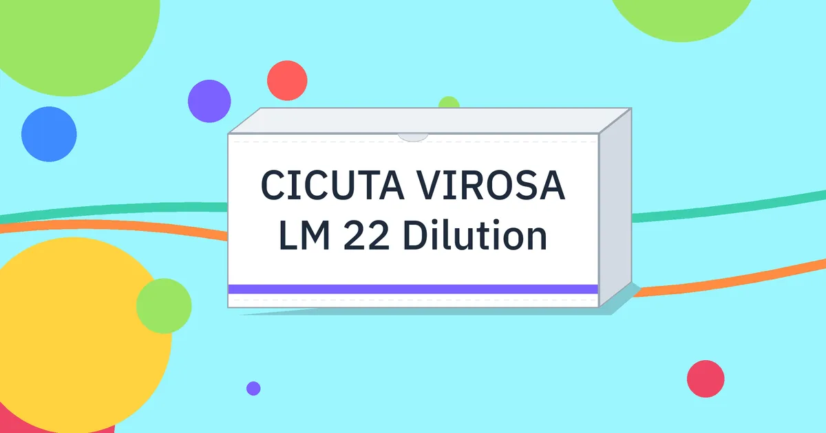 Symbolbild: Packung mit der Aufschrift CICUTA VIROSA LM 22 Dilution (PZN 12818786) – Verfügbarkeit und Bezug in Apotheken in Frankfurt am Main