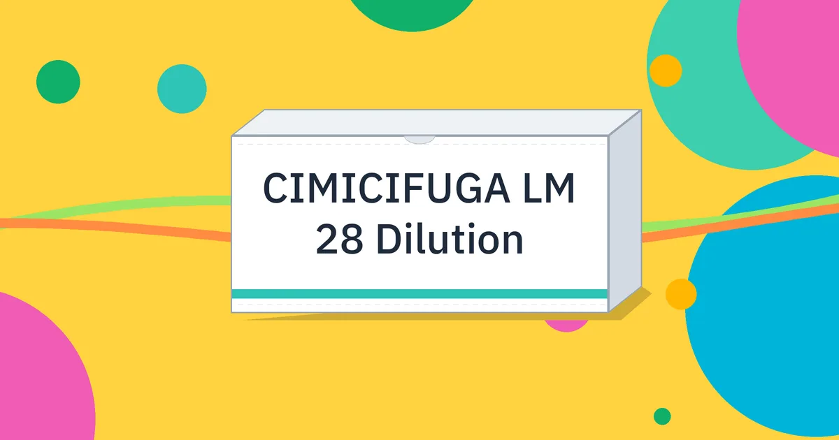 Symbolbild: Packung mit der Aufschrift CIMICIFUGA LM 28 Dilution (PZN 12819277) – Verfügbarkeit und Bezug in Apotheken in Frankfurt am Main