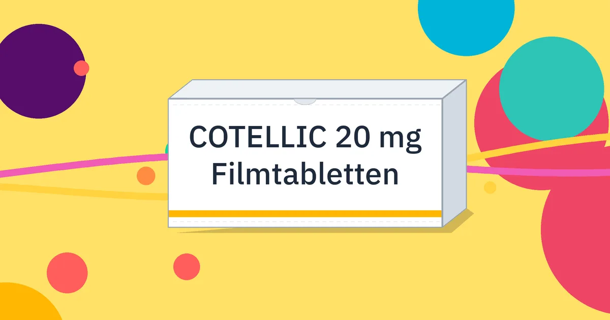Symbolbild: Packung mit der Aufschrift COTELLIC 20 mg Filmtabletten (PZN 19294843) – Verfügbarkeit und Bezug in Apotheken in Frankfurt am Main