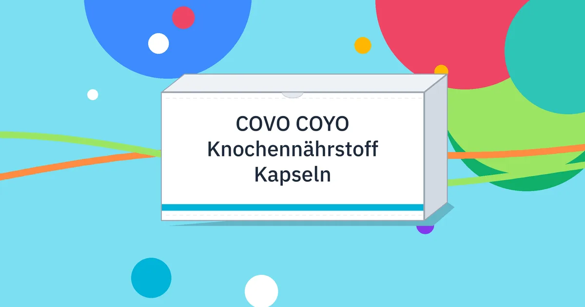 Symbolbild: Packung mit der Aufschrift COVO COYO Knochennährstoff Kapseln (PZN 20001303) – Verfügbarkeit und Bezug in Apotheken in Frankfurt am Main