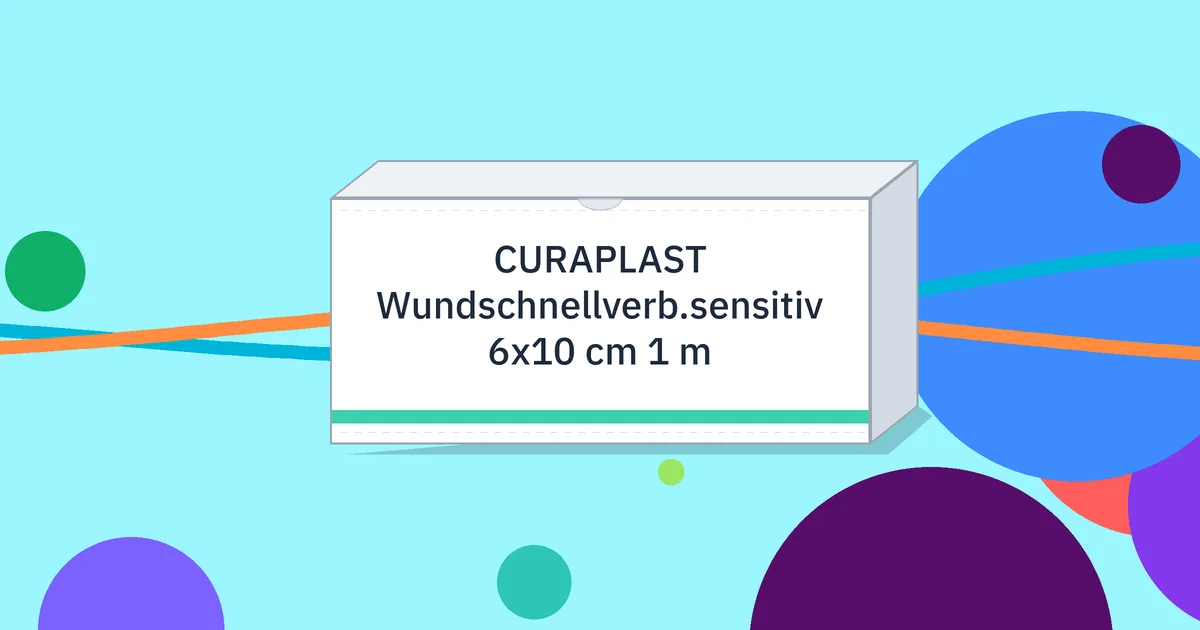 Symbolbild: Packung mit der Aufschrift CURAPLAST Wundschnellverb.sensitiv 6x10 cm 1 m (PZN 07528187) – Verfügbarkeit und Bezug in Apotheken in Frankfurt am Main