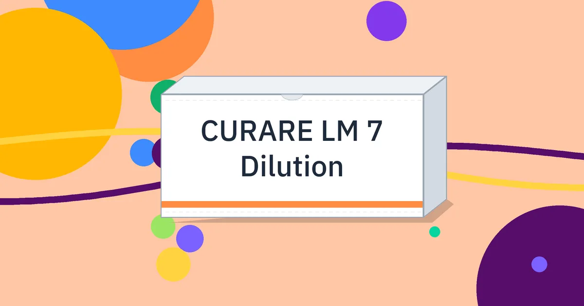Symbolbild: Packung mit der Aufschrift CURARE LM 7 Dilution (PZN 12839446) – Verfügbarkeit und Bezug in Apotheken in Frankfurt am Main