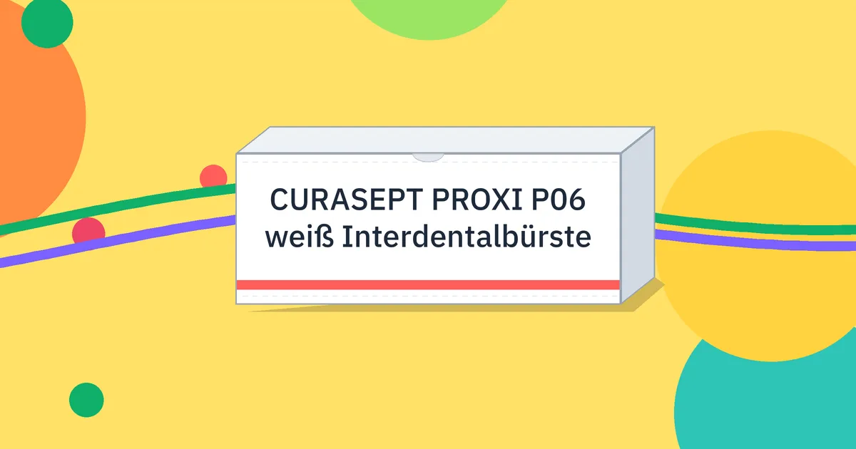 Symbolbild: Packung mit der Aufschrift CURASEPT PROXI P06 weiß Interdentalbürste (PZN 17607717) – Verfügbarkeit und Bezug in Apotheken in Frankfurt am Main