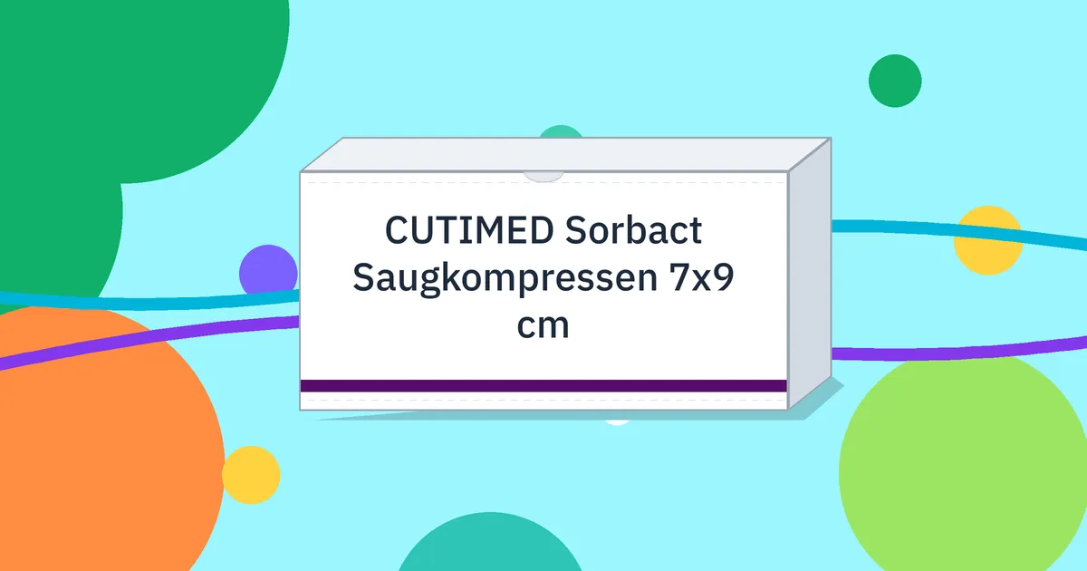 Symbolbild: Packung mit der Aufschrift CUTIMED Sorbact Saugkompressen 7x9 cm (PZN 16027219) – Verfügbarkeit und Bezug in Apotheken in Frankfurt am Main
