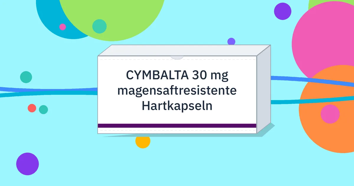 Symbolbild: Packung mit der Aufschrift CYMBALTA 30 mg magensaftresistente Hartkapseln (PZN 04165436) – Verfügbarkeit und Bezug in Apotheken in Frankfurt am Main