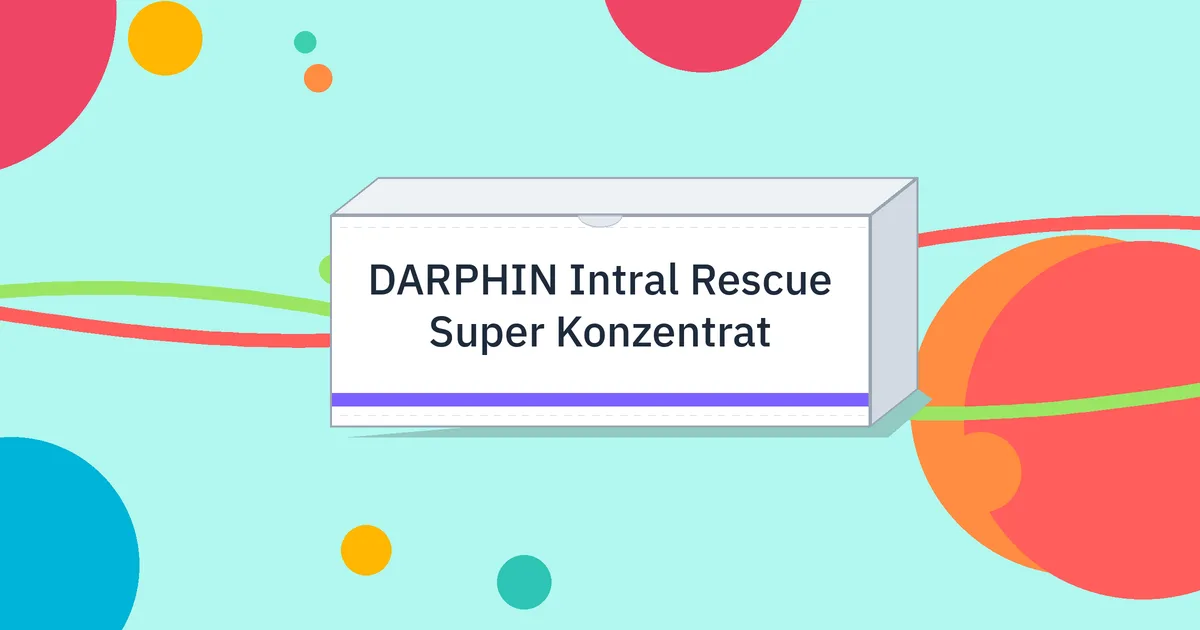 Symbolbild: Packung mit der Aufschrift DARPHIN Intral Rescue Super Konzentrat (PZN 16358979) – Verfügbarkeit und Bezug in Apotheken in Frankfurt am Main