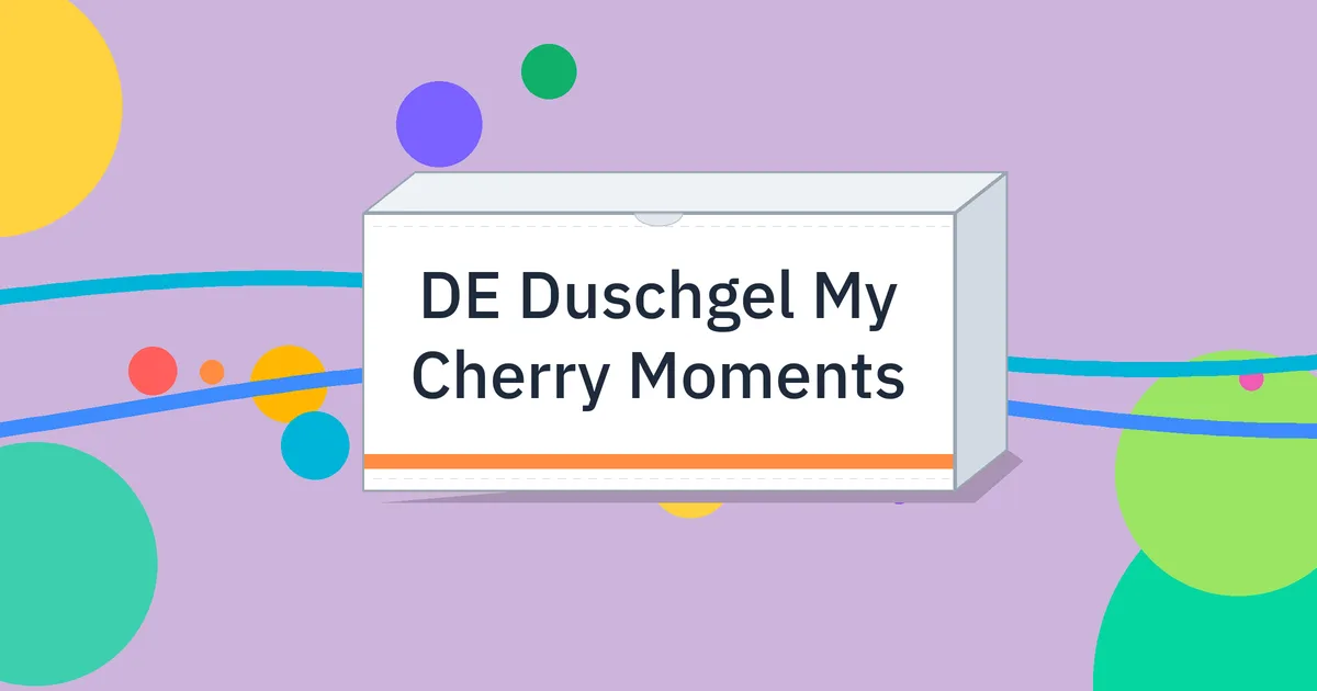 Symbolbild: Packung mit der Aufschrift DE Duschgel My Cherry Moments (PZN 18335155) – Verfügbarkeit und Bezug in Apotheken in Frankfurt am Main
