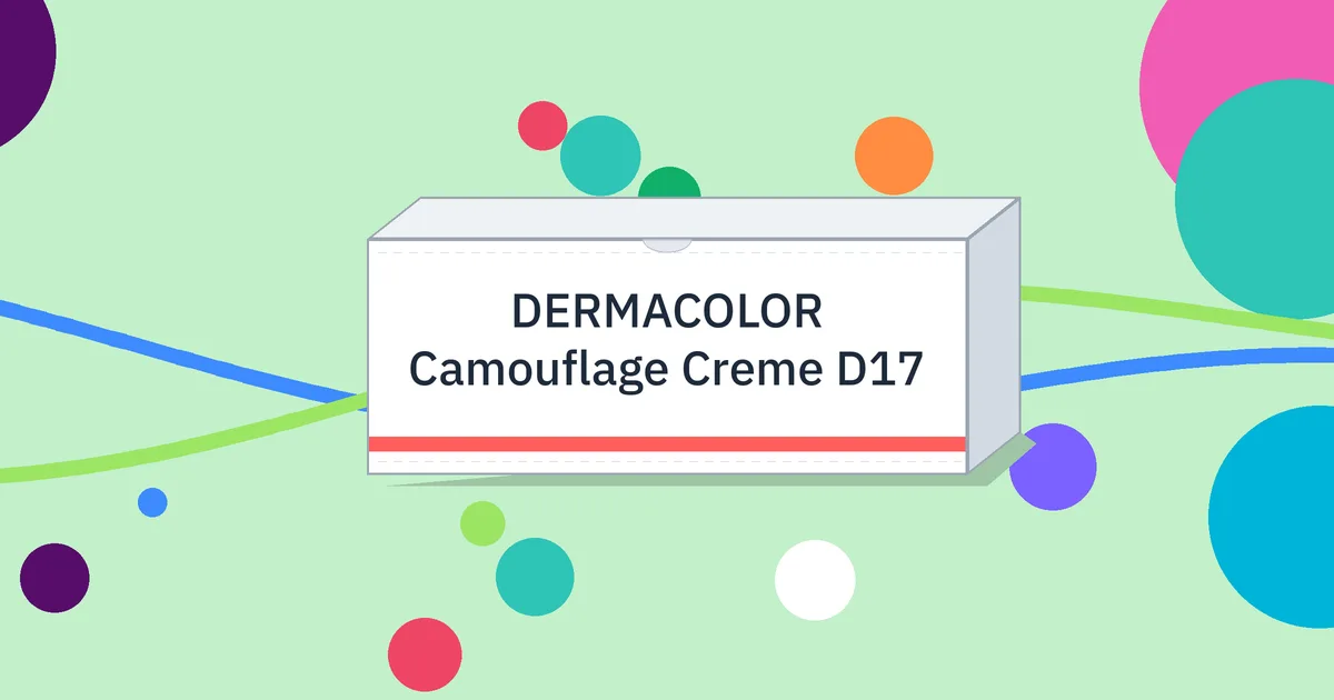 Symbolbild: Packung mit der Aufschrift DERMACOLOR Camouflage Creme D17 (PZN 15819266) – Verfügbarkeit und Bezug in Apotheken in Frankfurt am Main