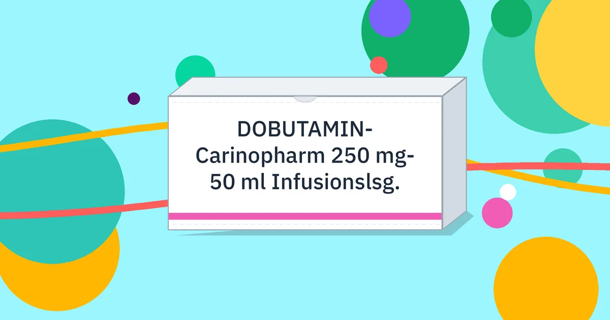 Symbolbild: Packung mit der Aufschrift DOBUTAMIN-Carinopharm 250 mg-50 ml Infusionslsg. (PZN 17378636) – Verfügbarkeit und Bezug in Apotheken in Frankfurt am Main