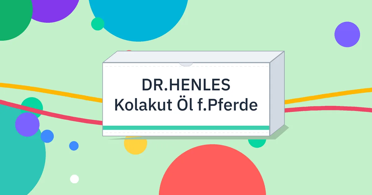 Symbolbild: Packung mit der Aufschrift DR.HENLES Kolakut Öl f.Pferde (PZN 16038192) – Verfügbarkeit und Bezug in Apotheken in Frankfurt am Main