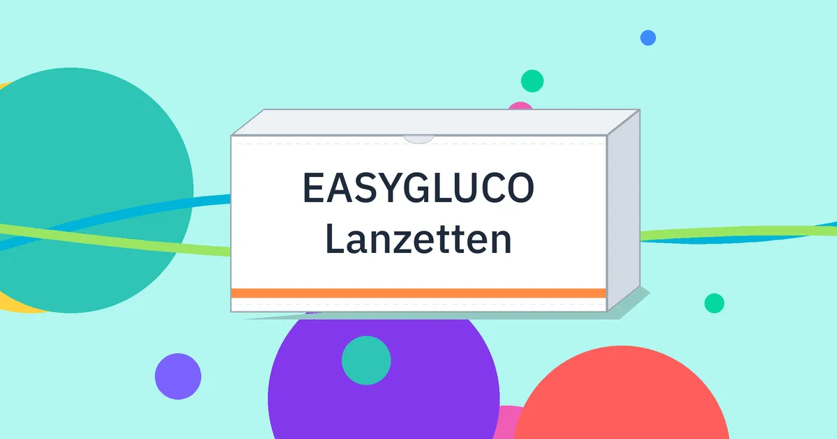 Symbolbild: Packung mit der Aufschrift EASYGLUCO Lanzetten (PZN 03793194) – Verfügbarkeit und Bezug in Apotheken in Frankfurt am Main