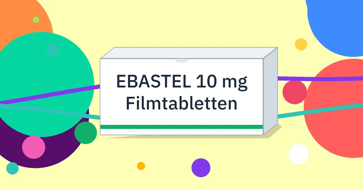 Symbolbild: Packung mit der Aufschrift EBASTEL 10 mg Filmtabletten (PZN 02249643) – Verfügbarkeit und Bezug in Apotheken in Frankfurt am Main