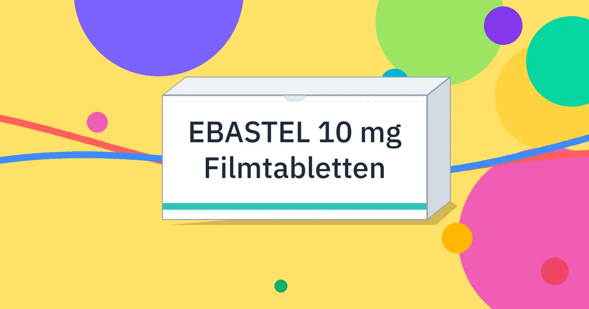 Symbolbild: Packung mit der Aufschrift EBASTEL 10 mg Filmtabletten (PZN 04260293) – Verfügbarkeit und Bezug in Apotheken in Frankfurt am Main