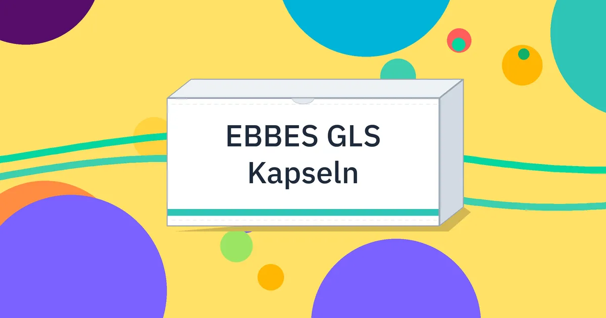 Symbolbild: Packung mit der Aufschrift EBBES GLS Kapseln (PZN 05024011) – Verfügbarkeit und Bezug in Apotheken in Frankfurt am Main