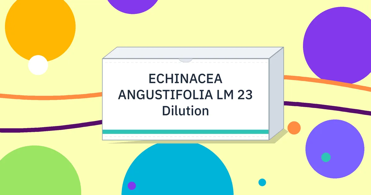 Symbolbild: Packung mit der Aufschrift ECHINACEA ANGUSTIFOLIA LM 23 Dilution (PZN 12844051) – Verfügbarkeit und Bezug in Apotheken in Frankfurt am Main