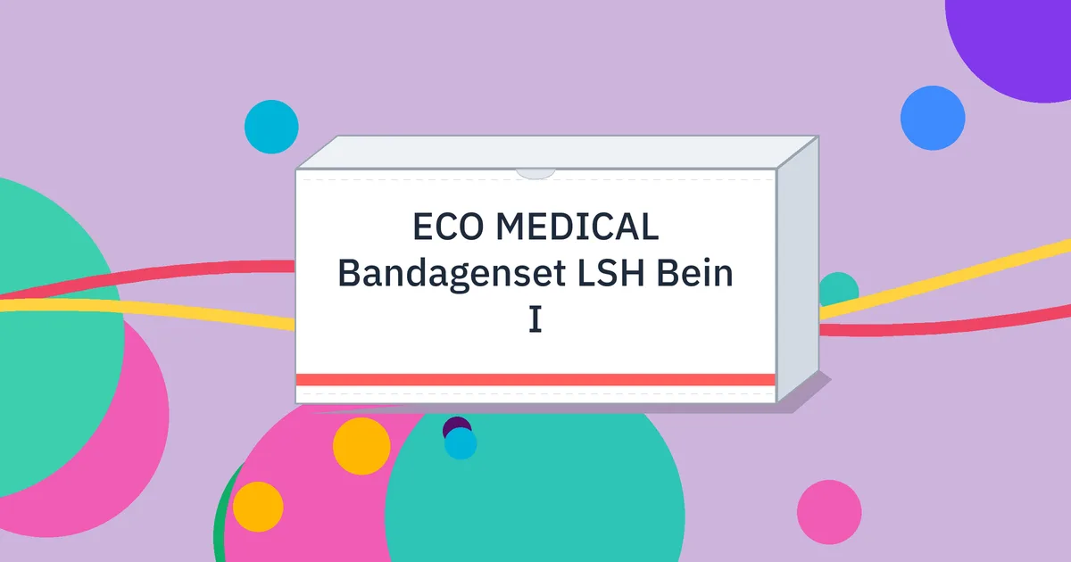Symbolbild: Packung mit der Aufschrift ECO MEDICAL Bandagenset LSH Bein I (PZN 11182984) – Verfügbarkeit und Bezug in Apotheken in Frankfurt am Main