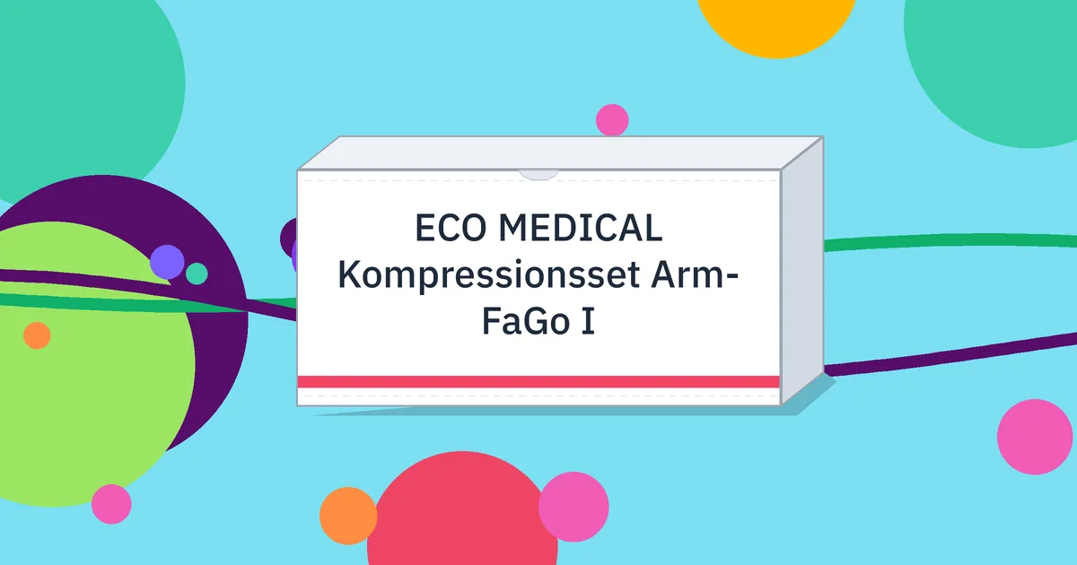 Symbolbild: Packung mit der Aufschrift ECO MEDICAL Kompressionsset Arm-FaGo I (PZN 16239306) – Verfügbarkeit und Bezug in Apotheken in Frankfurt am Main