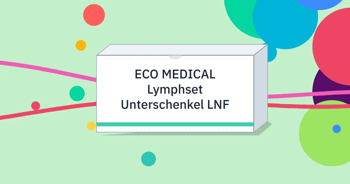 Symbolbild: Packung mit der Aufschrift ECO MEDICAL Lymphset Unterschenkel LNF (PZN 11144995) – Verfügbarkeit und Bezug in Apotheken in Frankfurt am Main