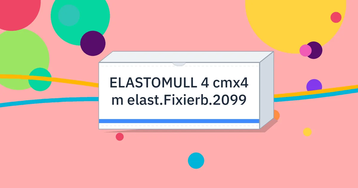 Symbolbild: Packung mit der Aufschrift ELASTOMULL 4 cmx4 m elast.Fixierb.2099 (PZN 18155016) – Verfügbarkeit und Bezug in Apotheken in Frankfurt am Main