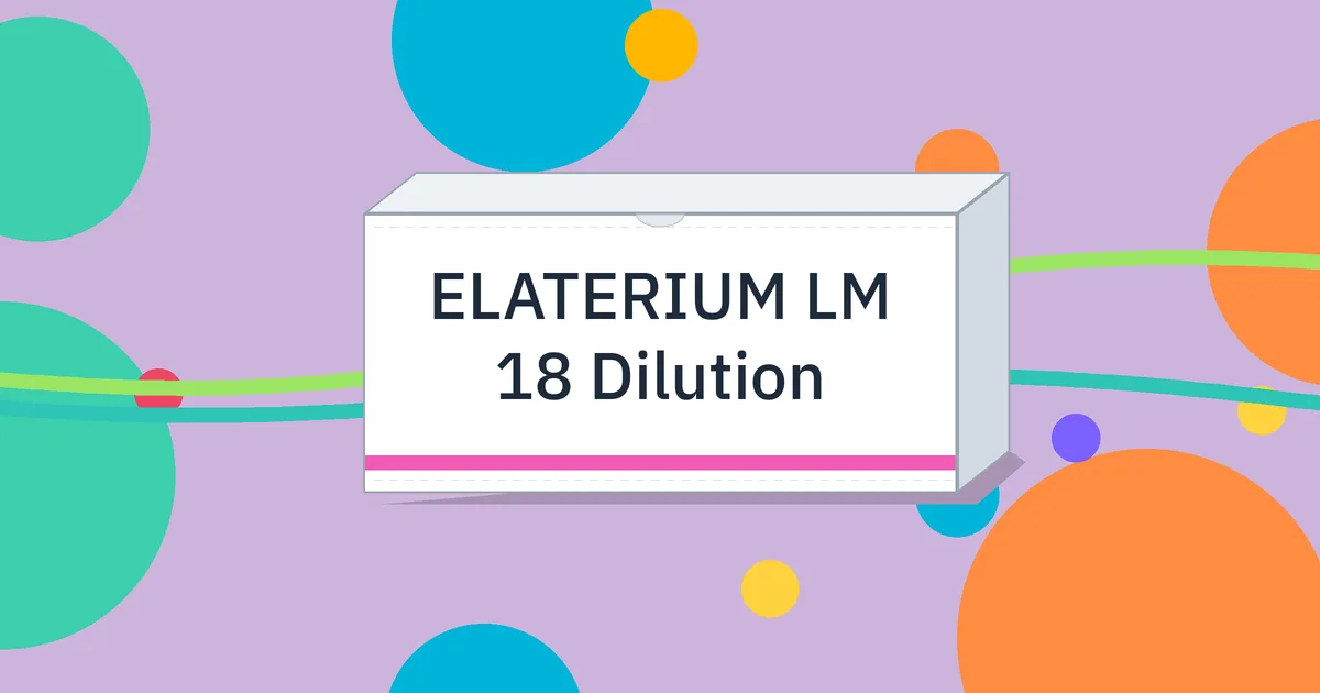Symbolbild: Packung mit der Aufschrift ELATERIUM LM 18 Dilution (PZN 13470322) – Verfügbarkeit und Bezug in Apotheken in Frankfurt am Main