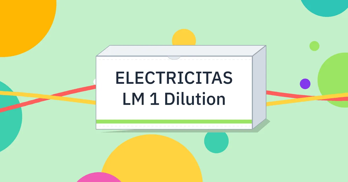 Symbolbild: Packung mit der Aufschrift ELECTRICITAS LM 1 Dilution (PZN 12844269) – Verfügbarkeit und Bezug in Apotheken in Frankfurt am Main