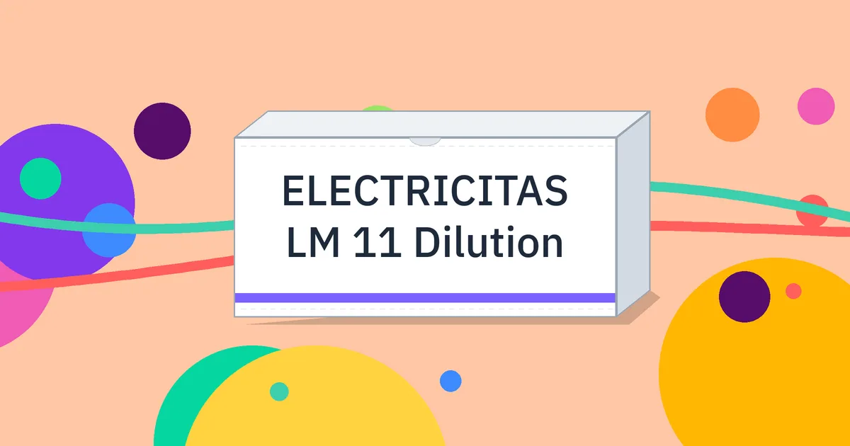 Symbolbild: Packung mit der Aufschrift ELECTRICITAS LM 11 Dilution (PZN 12844370) – Verfügbarkeit und Bezug in Apotheken in Frankfurt am Main