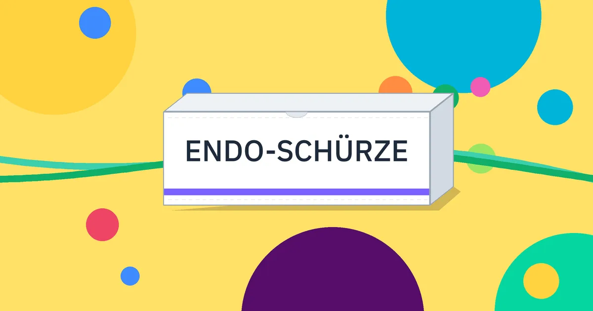 Symbolbild: Packung mit der Aufschrift ENDO-SCHÜRZE (PZN 00891625) – Verfügbarkeit und Bezug in Apotheken in Frankfurt am Main