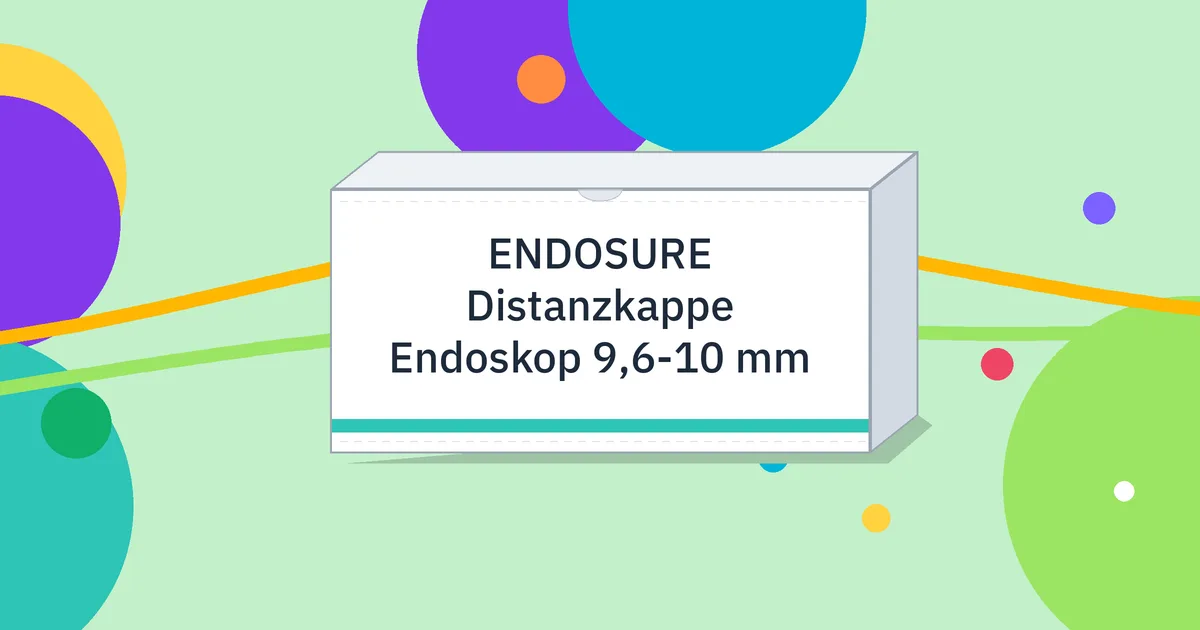 Symbolbild: Packung mit der Aufschrift ENDOSURE Distanzkappe Endoskop 9,6-10 mm (PZN 20539385) – Verfügbarkeit und Bezug in Apotheken in Frankfurt am Main